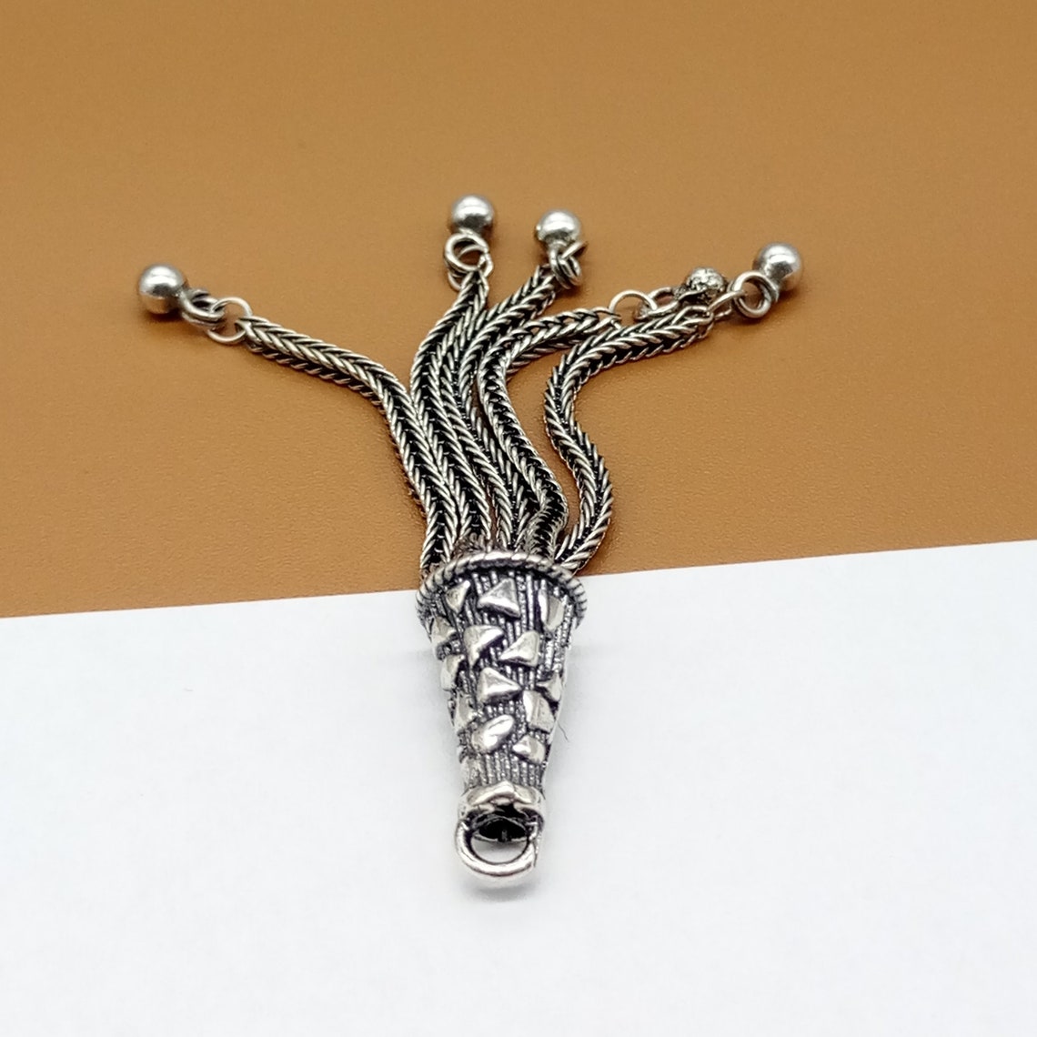 Sterling Silver Tassel Charm for Sterling Silver Tassel - Etsy