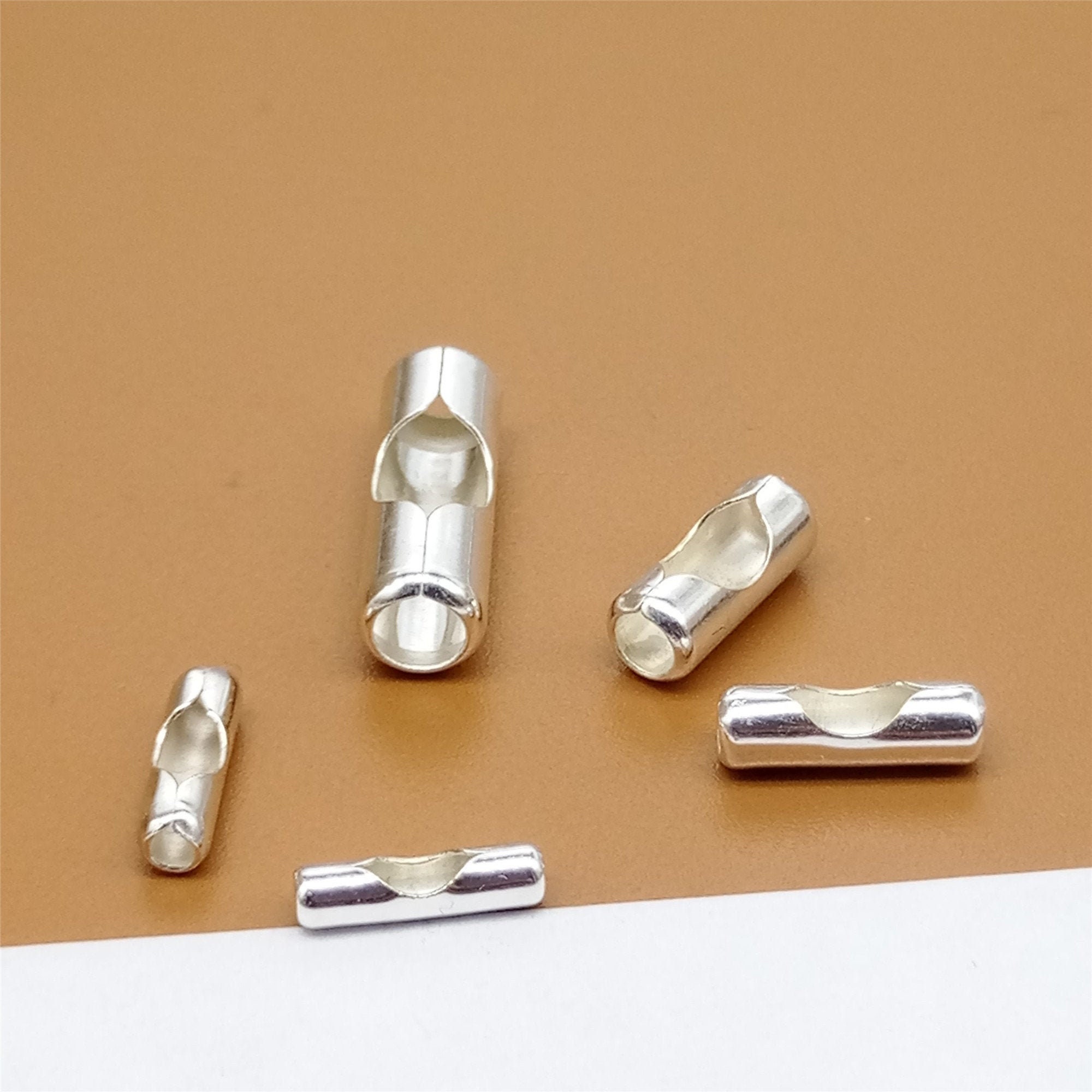 2 Sterling Silver Ball Chain Connector, Ball Chain Clasp, 925 Silver ...