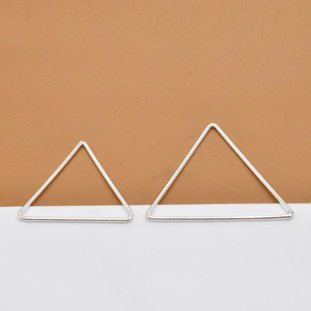 5 Sterling Silver Triangle Jump Rings, 925 Silver Closed Jump Rings ...