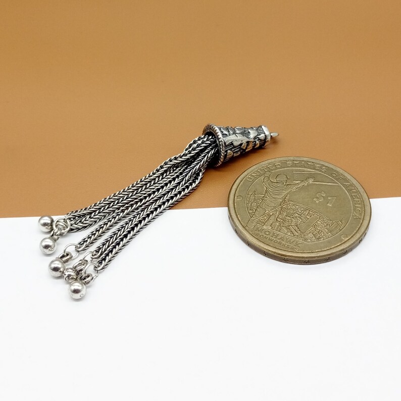 Sterling Silver Tassel Charm for Sterling Silver Tassel - Etsy