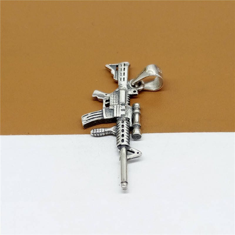 Sterling Silver Sniper Rifle Charm Gun Charm 2-Sided 925 | Etsy