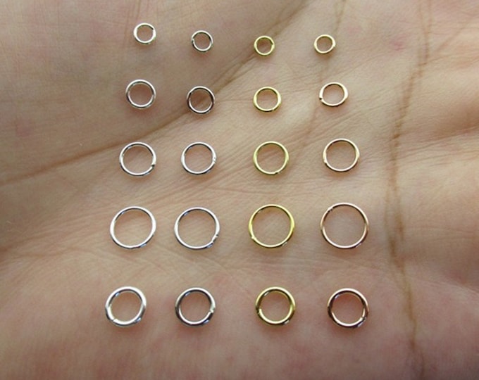 10 Sterling Silver Oval Jump Rings Open or Closed 925 Silver - Etsy