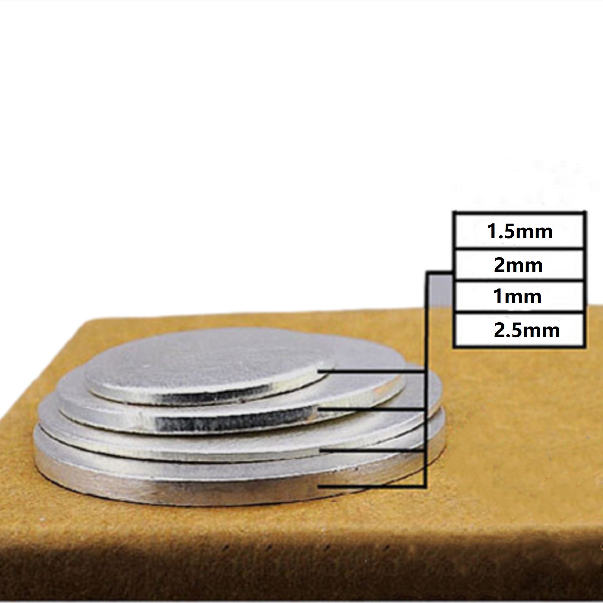 Sterling Silver Round Blanks 925 Silver Disc Blank Flat | Etsy