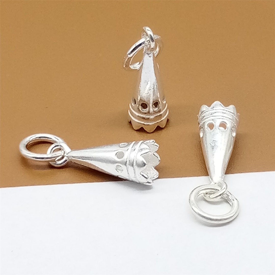 8 Sterling Silver Rocket Charms 3D, Shiny Small Rocket Charm, 925 ...