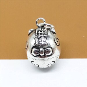 Sterling Silver Cat Bell Charms, Sterling Silver Egg Bell, Oval Bell ...