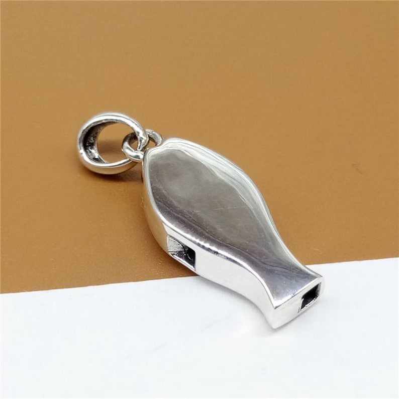 Sterling Silver Fish Whistle Pendant 3D Fish Whistle Charm | Etsy