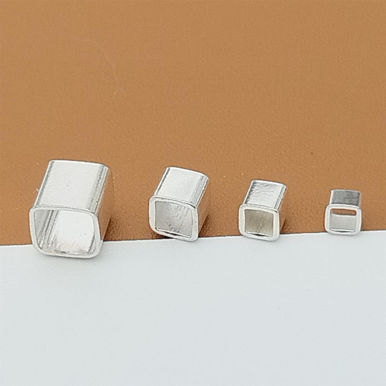 20 Sterling Silver Small Cube Bead, 925 Silver Cube Bead, Seed Bead ...