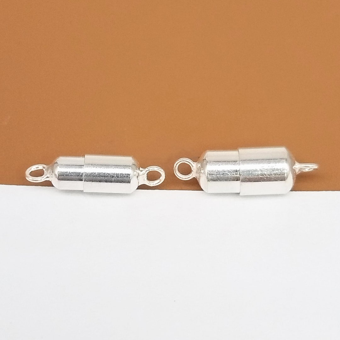 Sterling Silver Magnetic Clasps, 925 Silver Magnet Clasp Connector ...