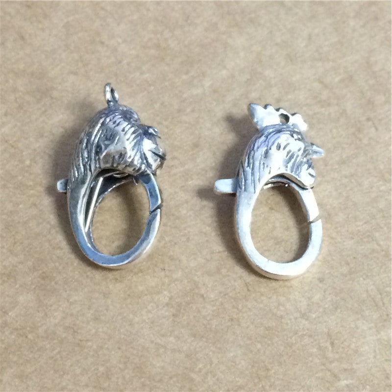 Sterling Silver Animal Lobster Clasp Ox Clasp Pig Clasp | Etsy