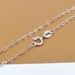 Sterling Silver Dapped Cable Chain W/ Rhodium Plated, 925 Silver ...