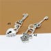 4 Sterling Silver Baby Key and Lock Charms, 925 Silver Lock Key Charms ...