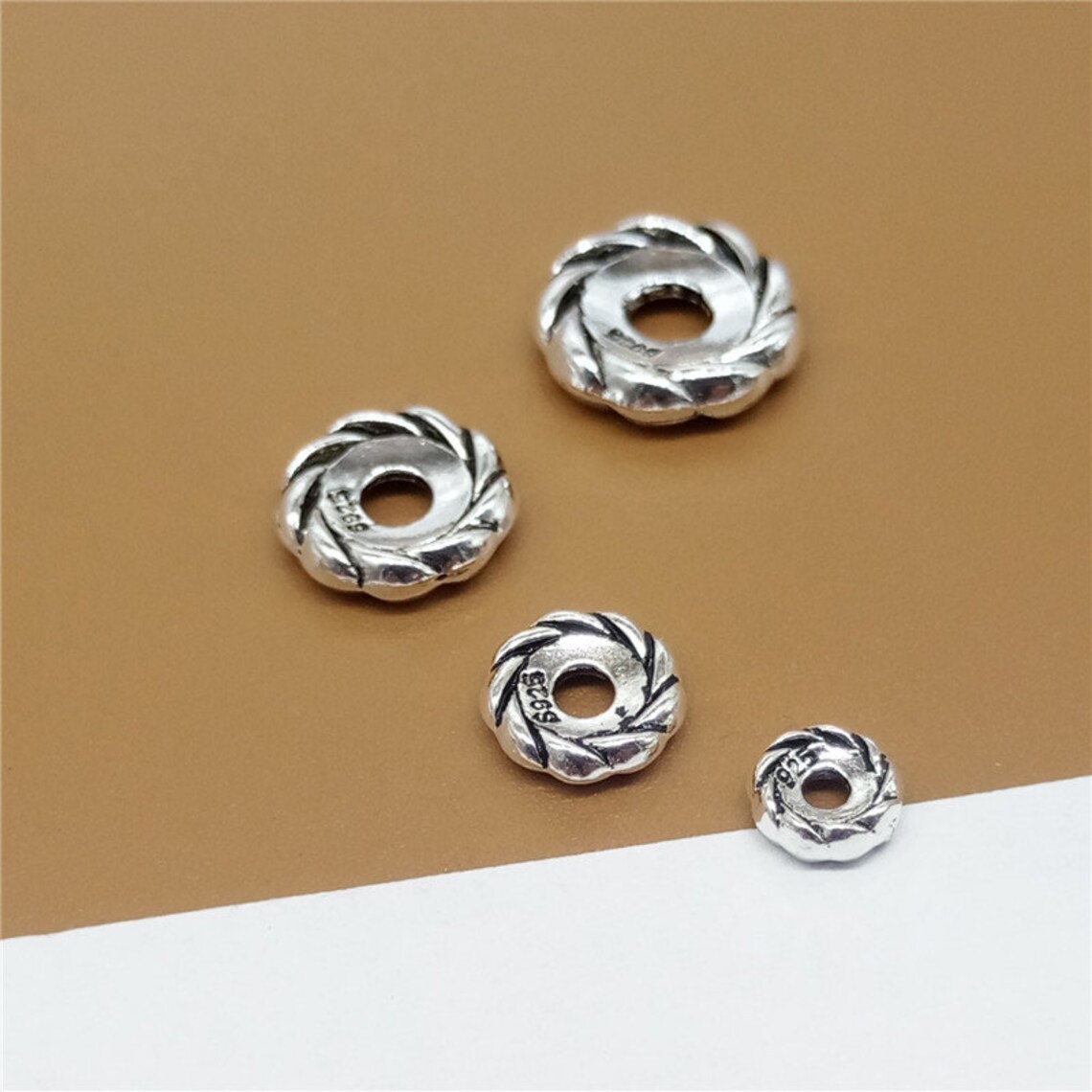 10 Sterling Silver Spacer Beads 6mm 8mm 10mm 12mm 925 Silver - Etsy