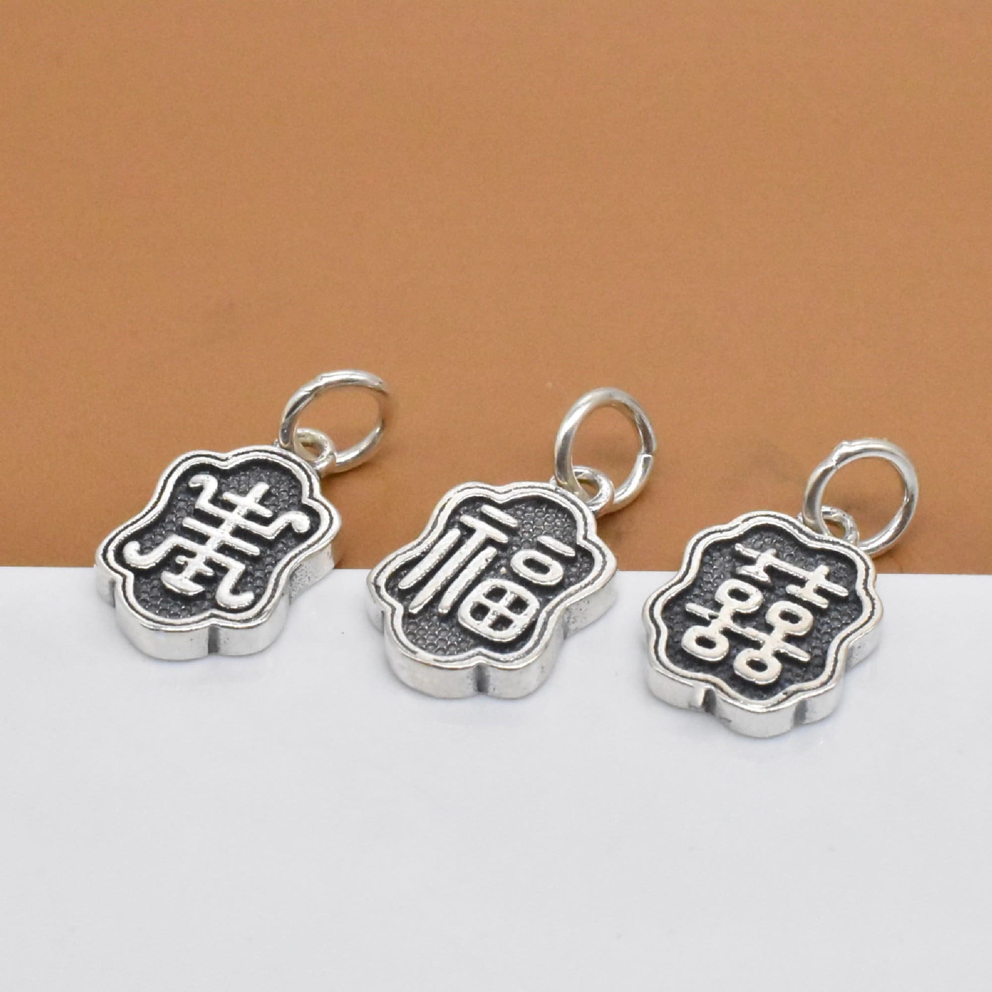 4 Sterling Silver Good Luck Charms 2-sided 925 Silver - Etsy India