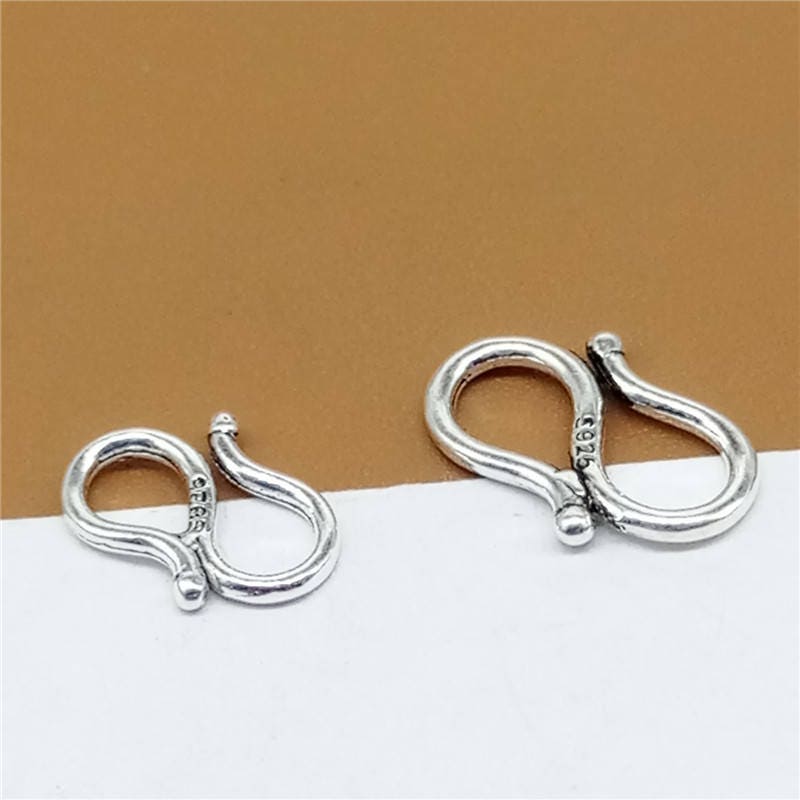 Sterling Silver S Clasp 925 Stering Silver Hook Clasps | Etsy