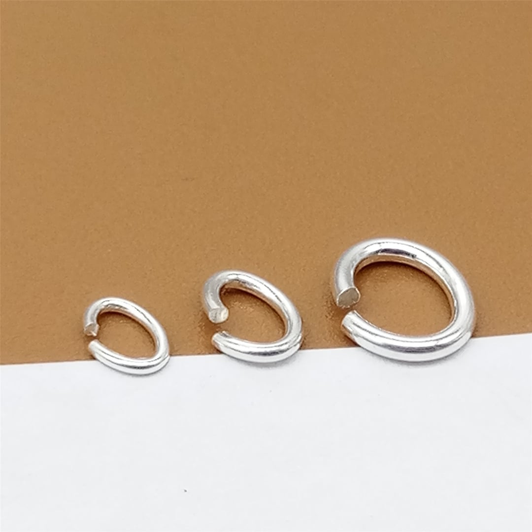 Sterling Silver Oval Jump Ring, Open Jump Ring, 925 Silver Oval Jump ...