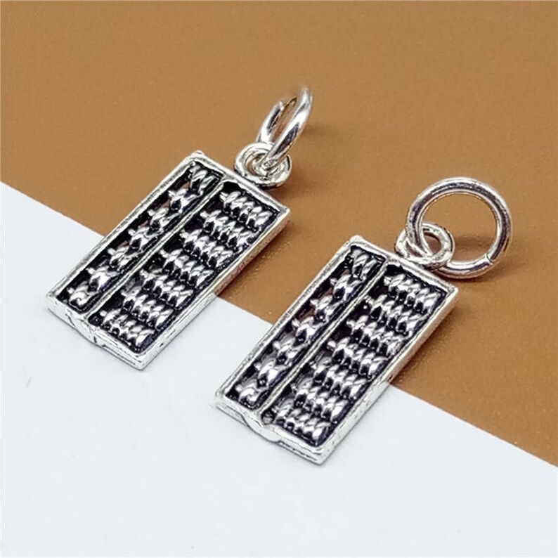 2 Sterling Silver Abacus Charms, 925 Silver Small Abacus Charms ...