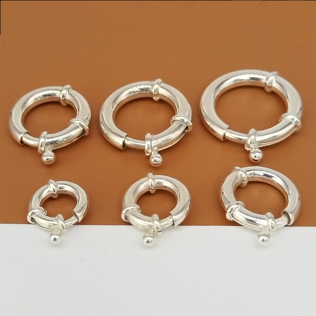 Sterling Silver Spring Clasp 10mm 12mm 14mm 16mm 18mm 20mm, 925 Silver ...