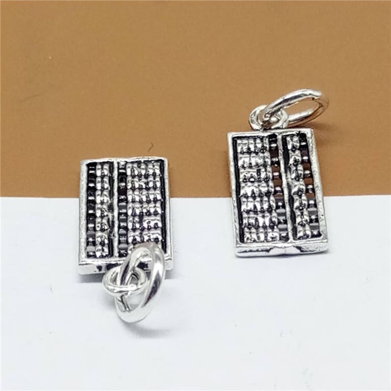2 Sterling Silver Abacus Charms, 925 Silver Small Abacus Charms ...