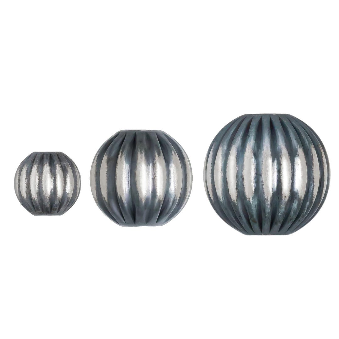 Sterling Silver Navajo Style Corrugated Round Beads, 925 Silver Navajo ...