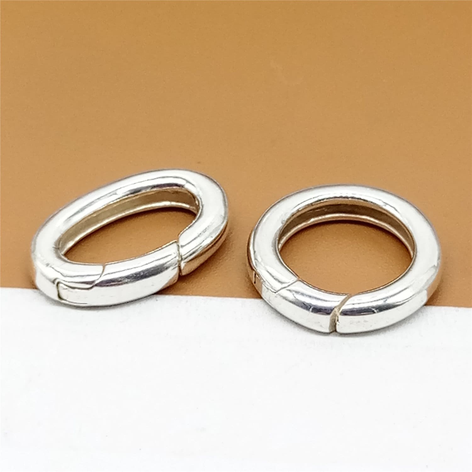 Sterling Silver Oval Clasp Circle Clasp for Bracelet - Etsy