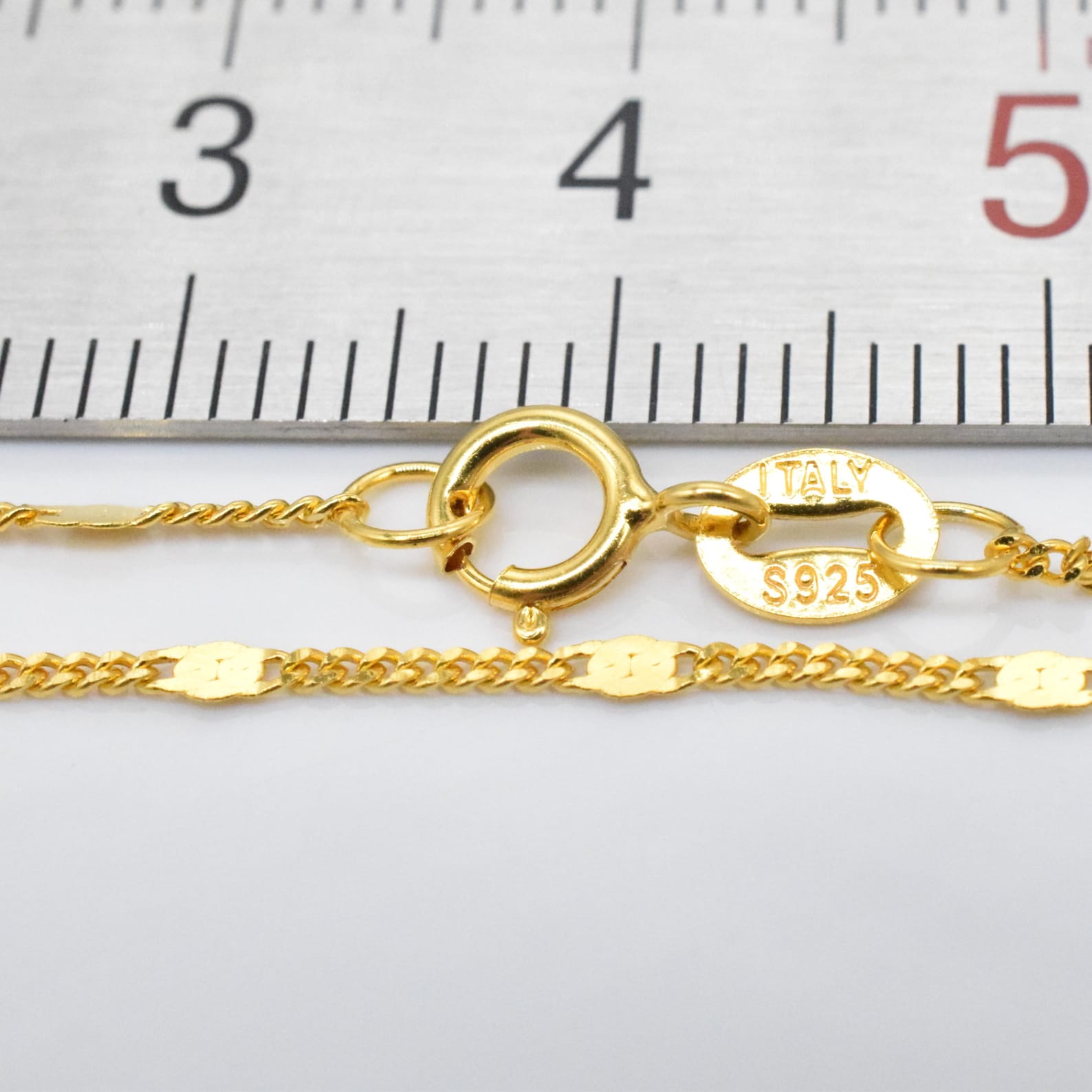 18K Gold Vermeil Style Necklace Chain 925 Sterling Silver - Etsy Canada