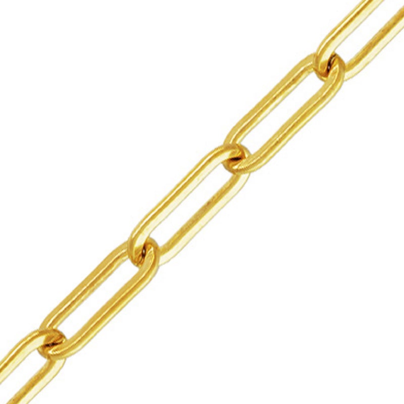 Gold Flat Paperclip Chain - Etsy