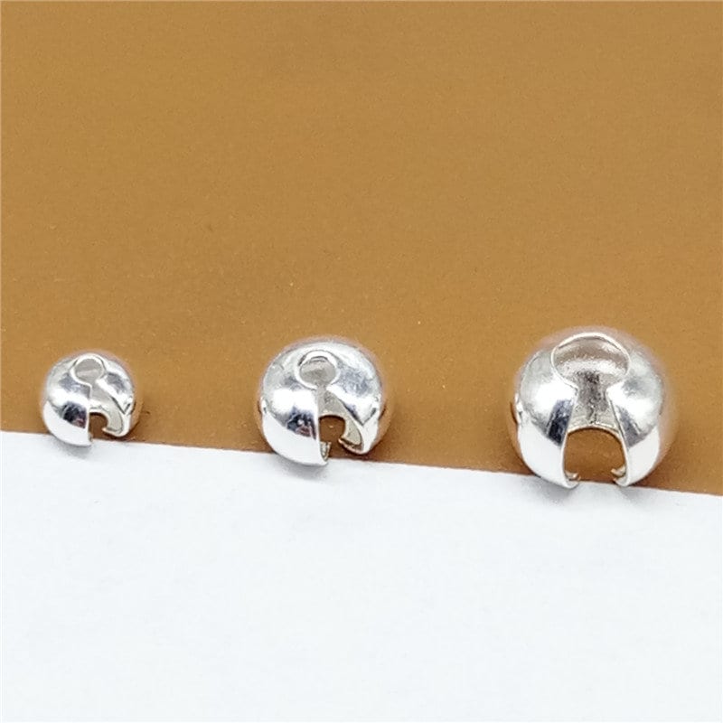 Sterling Silver Crimp Cover Beads 2.5mm 3mm 4mm 5mm 6mm 925 - Etsy