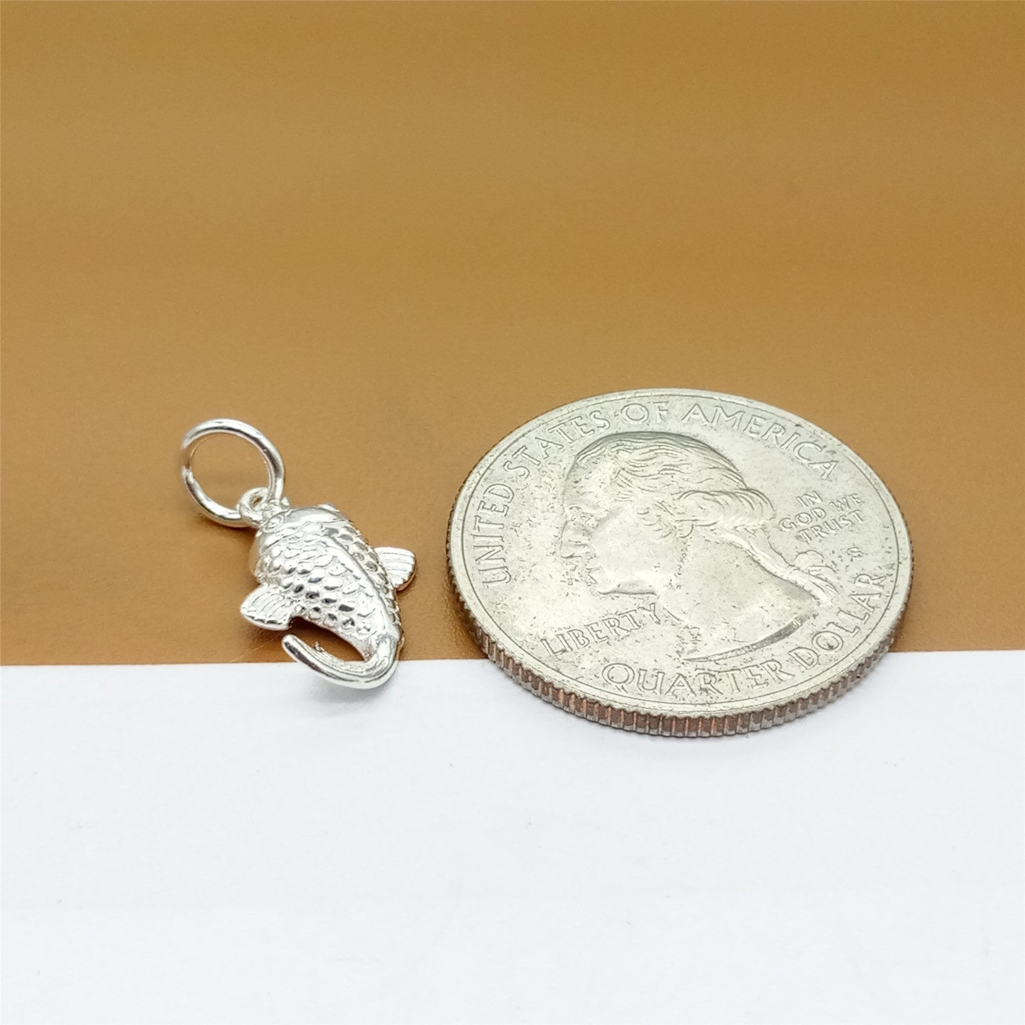 5 Sterling Silver Small Fish Charms Shiny Fish Charm 925 | Etsy