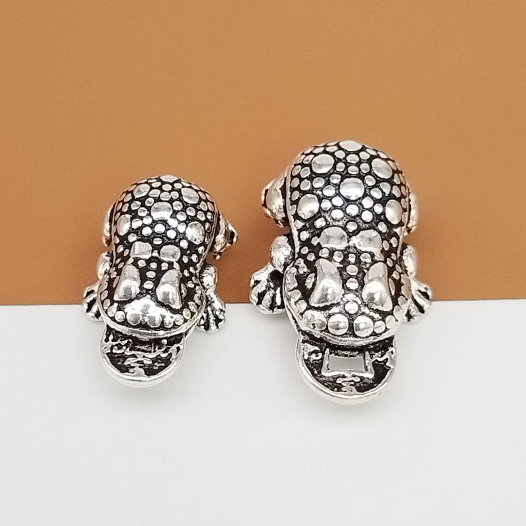 Sterling Silver Money Frog Bead 3D, 925 Silver Chinese Fortune Toad ...