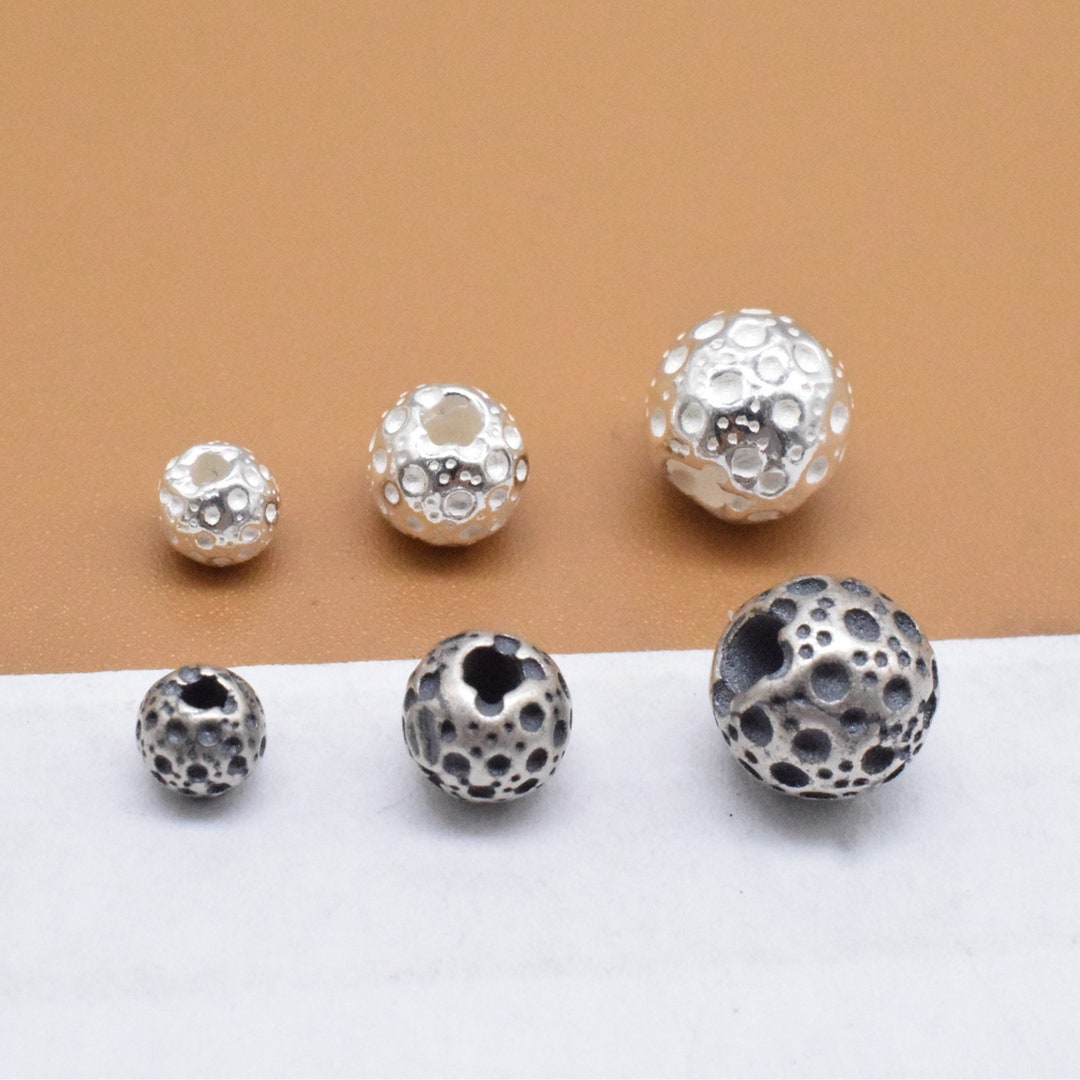 Sterling Silver Concave Beads, 925 Sterling Silver Concave Ball Bead ...