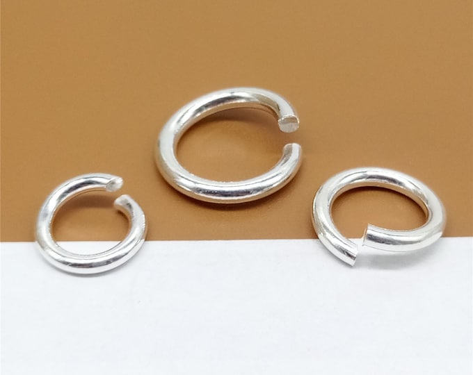 10 Sterling Silver Closed Jump Rings 13mm W/ Hammered Style - Etsy