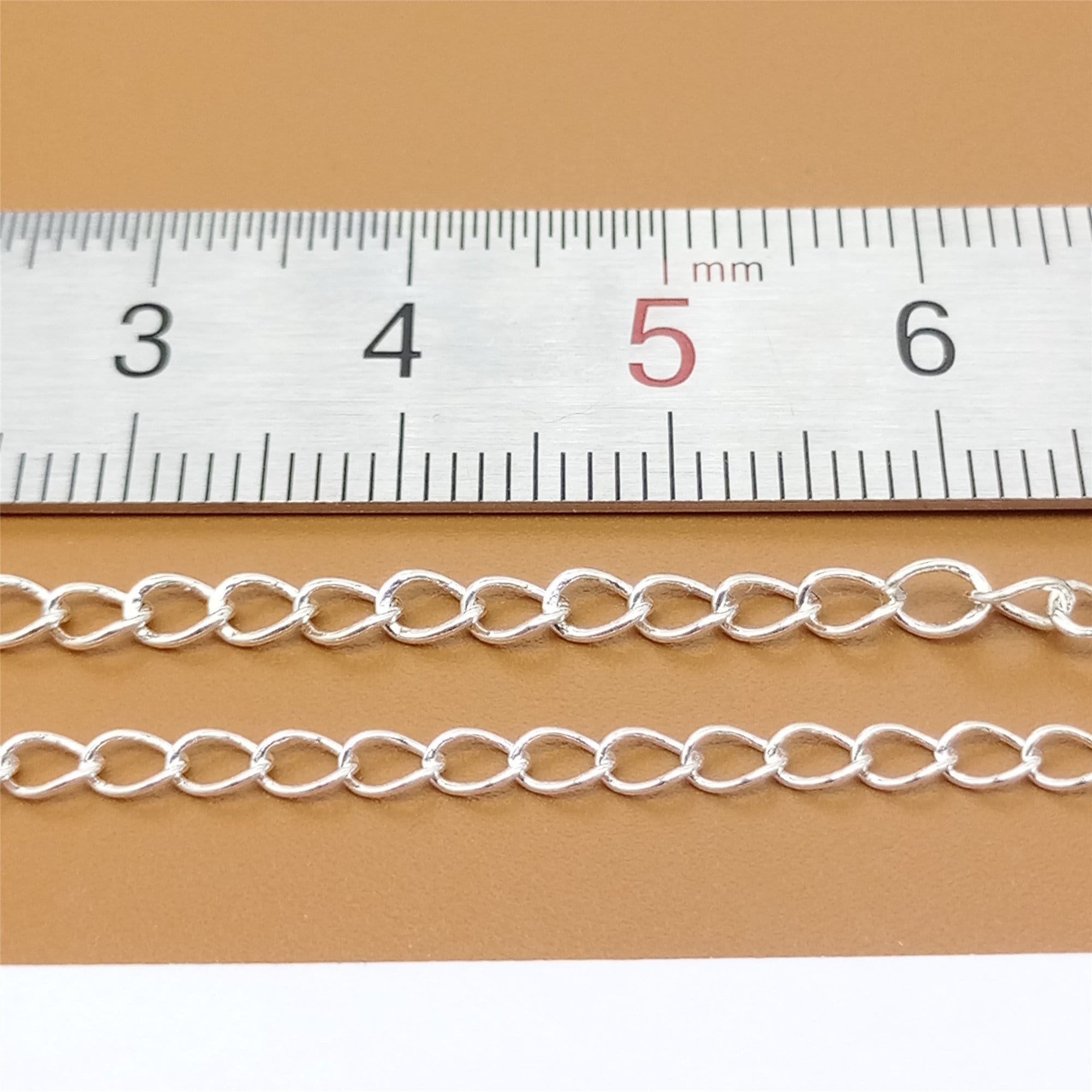 Sterling Silver Curb Chain for Extension Bulk Curb Chain - Etsy