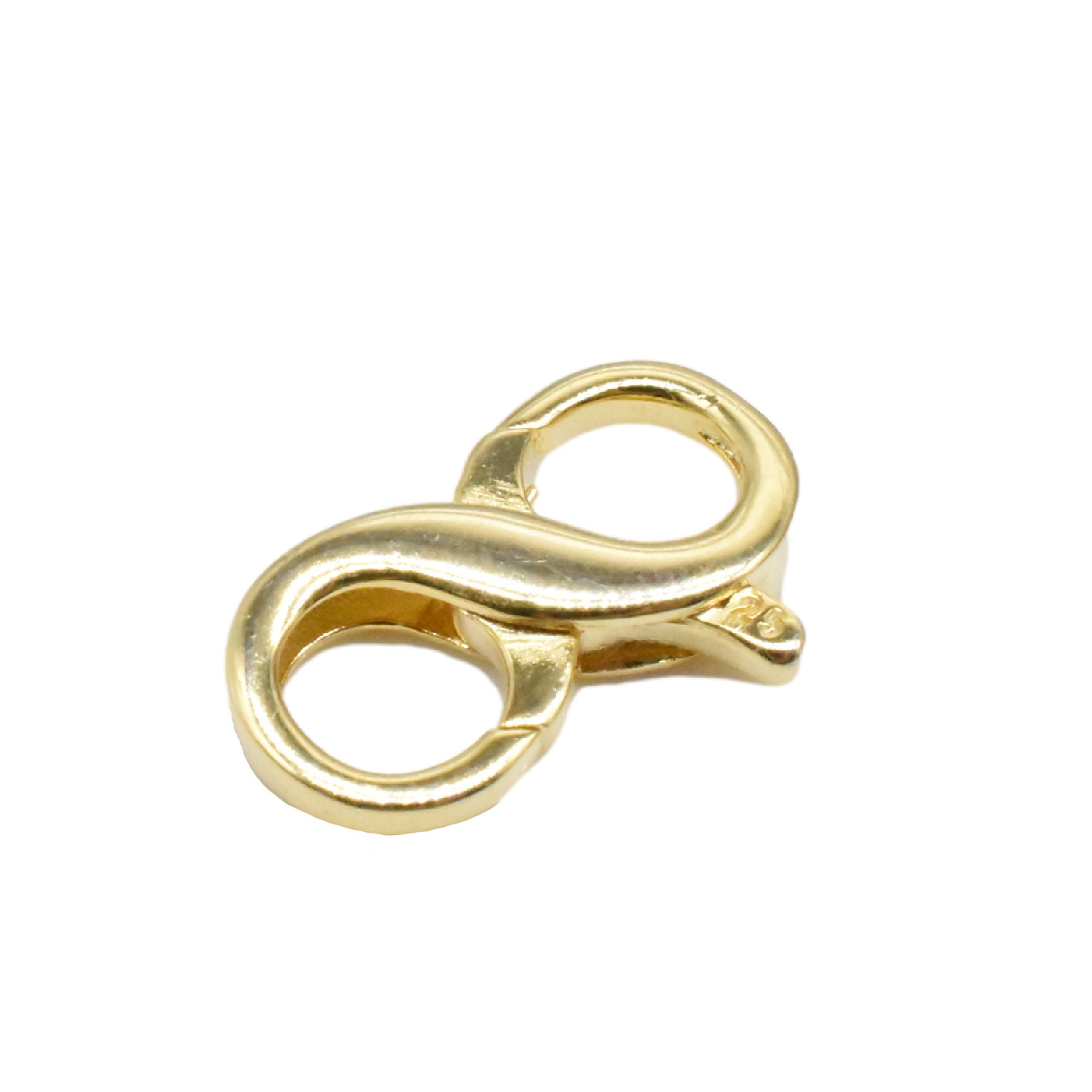 2 Sterling Silver Double Lobster Clasps Infinity Clasp 925 - Etsy UK