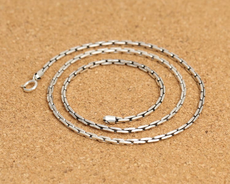 Sterling Silver Rice Grain Bali Chain Sterling Grain Bali - Etsy
