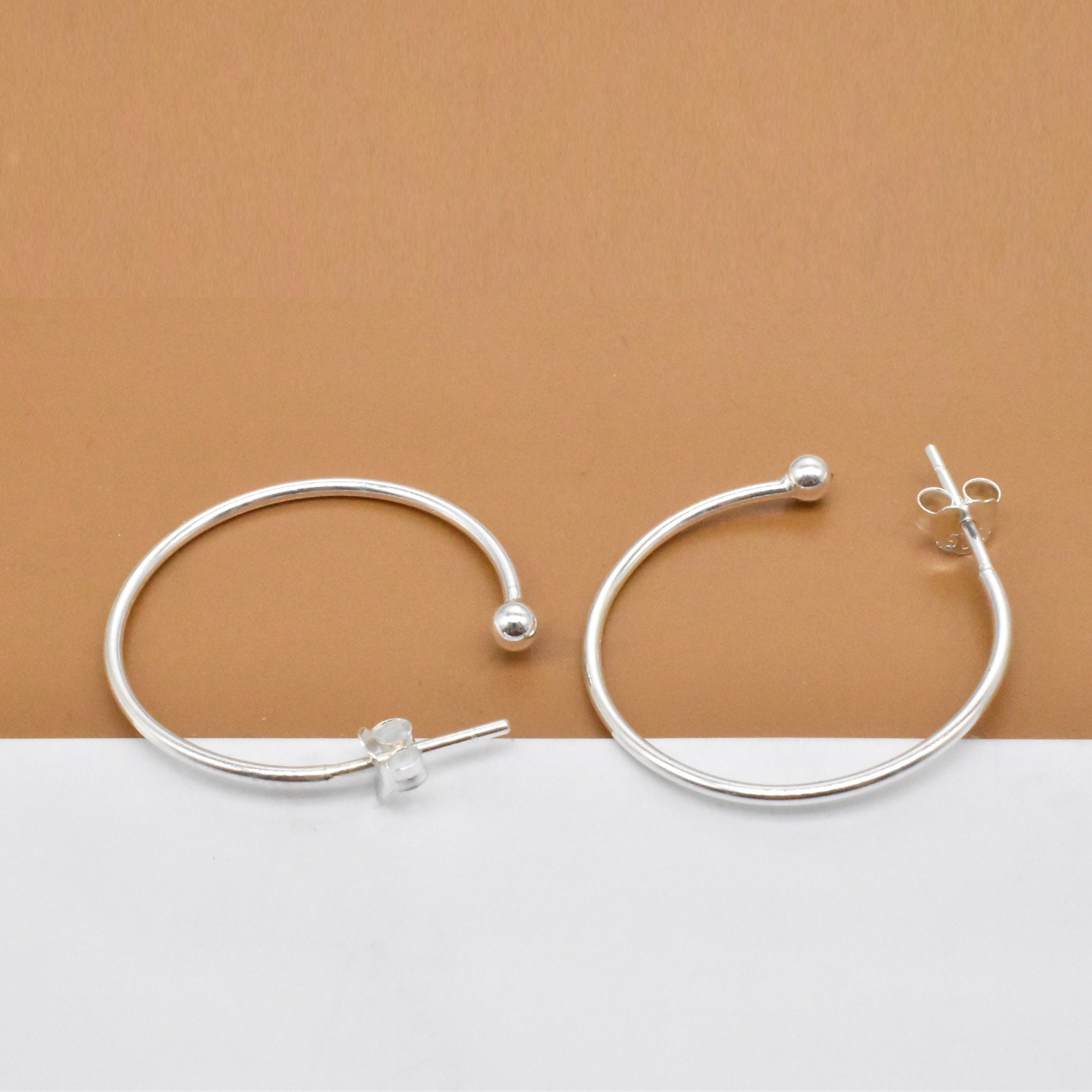 Sterling Silver Earring Wires Ball End 925 Silver Ear Wires - Etsy