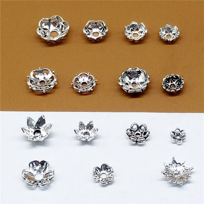 10 Sterling Silver Bead Caps 925 Stering Silver Bead Caps | Etsy