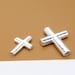 2 Sterling Silver Cross Beads, Shiny Cross, Religous Beads, Jesus Cross ...