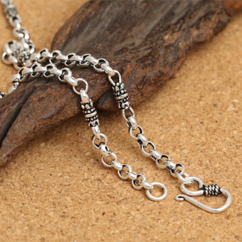 Sterling Silver Rolo Chain Vintage 925 Silver Rolo Chain - Etsy