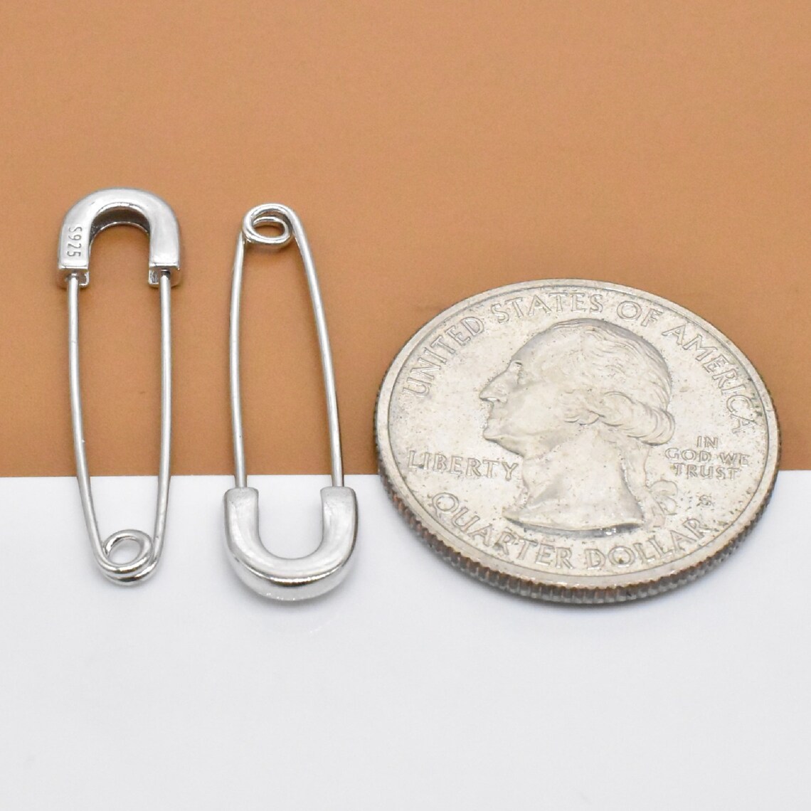 2 Sterling Silver Plain Brooch Pin Back With Rhodium Plated | Etsy