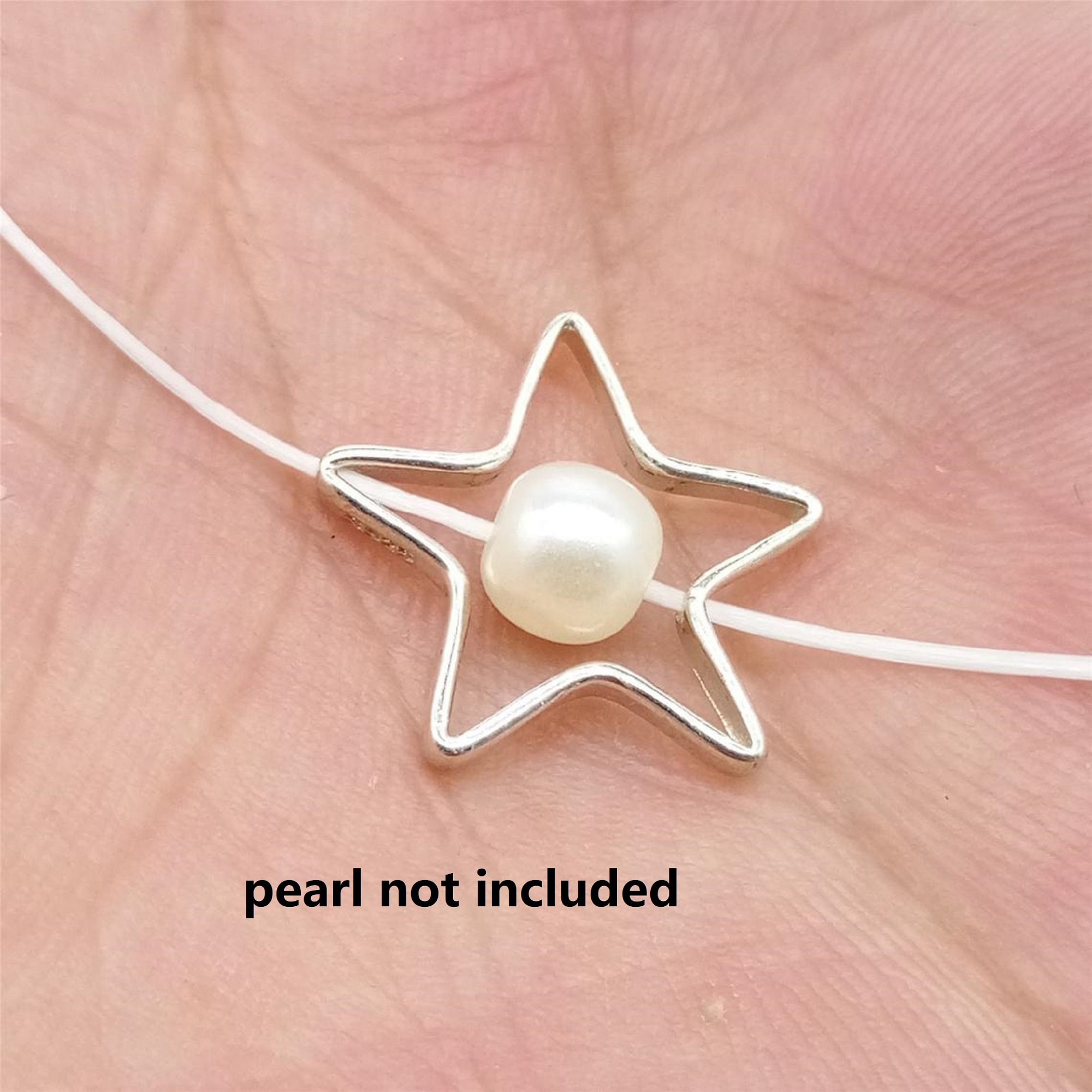 4 Sterling Silver Bead Frames, 925 Silver Star Bead Frames, Shiny Star ...