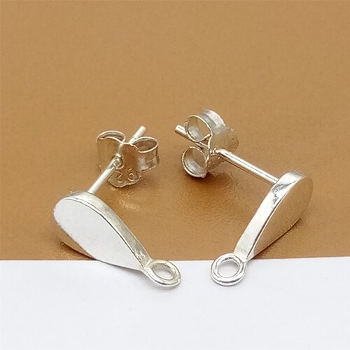 20 Pairs Sterling Silver Earring Posts W/ Flat Back 1.5mm 2mm - Etsy