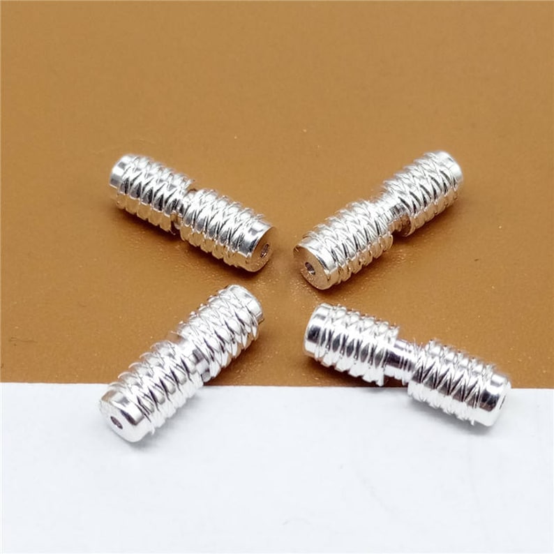 2 Sterling Silver Screw Clasps, Barrel Screw Clasps, 925 Sterling ...