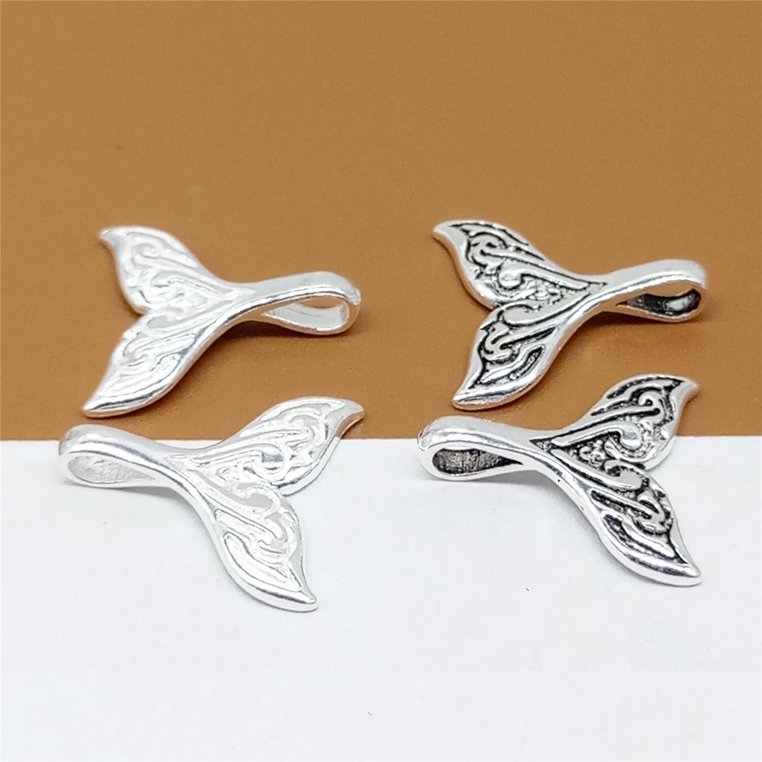 10 Sterling Silver Mermaid Tail Charms Mermaid Charms 925 | Etsy