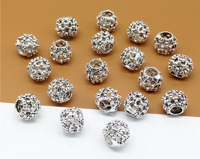 Sterling Silver Diamond Cut Beads Moon Cut Beads Corrugated - Etsy