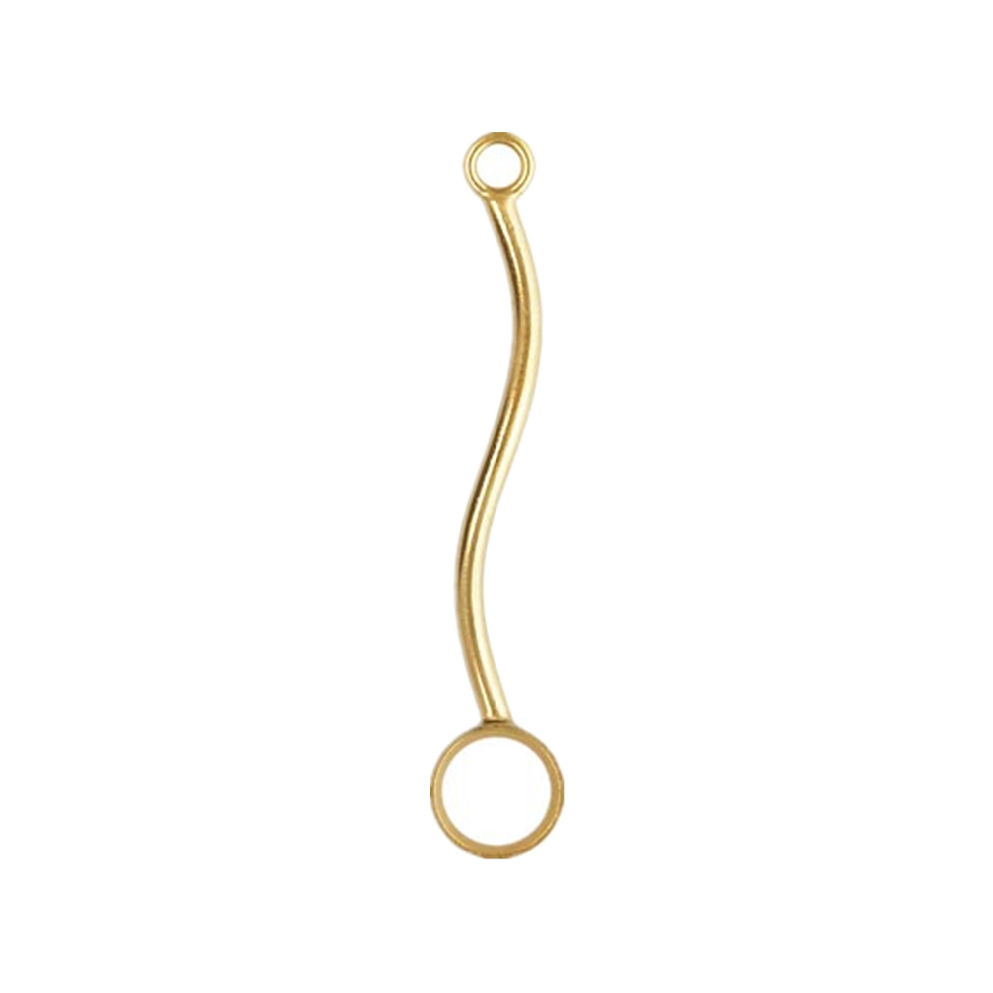 2pcs 14K Gold Filled Bezel Spiral Drops, Gold Filled 4mm Bezel Tube ...