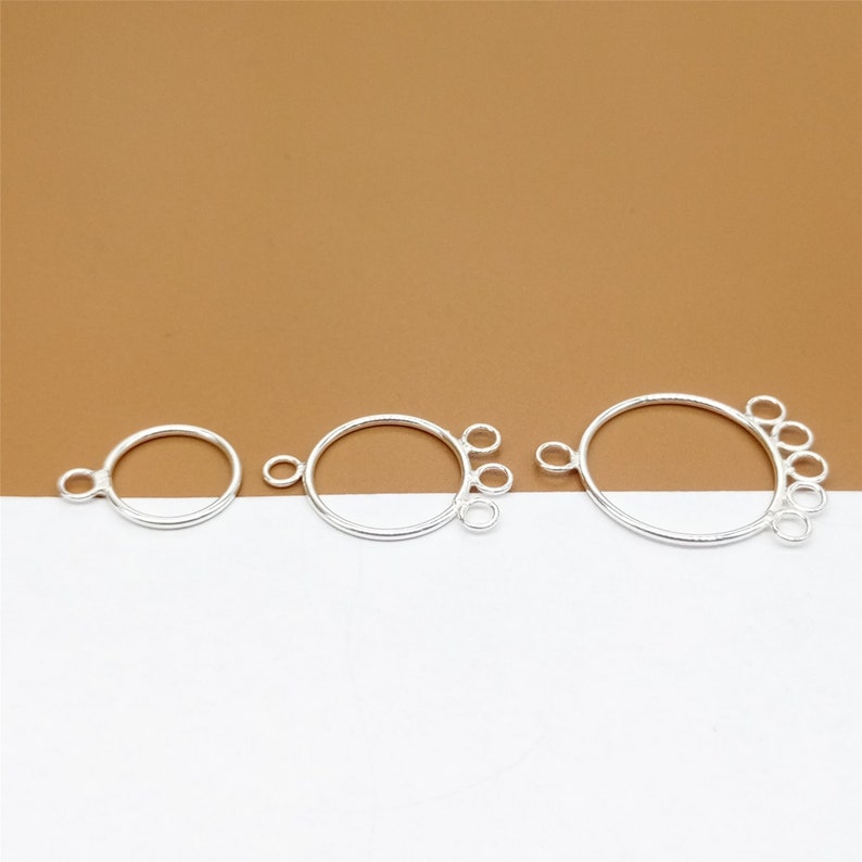 8 Pairs Sterling Silver Round Drops With Closed Jump Ring - Etsy
