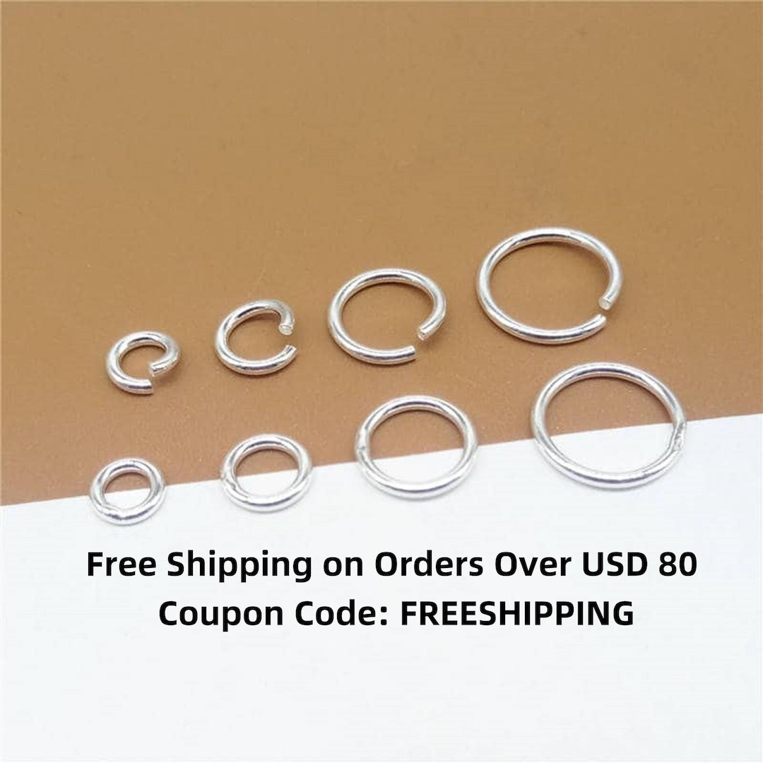 Bulk Sterling Silver Jump Ring, 925 Silver Open Jump Ring, 925 Silver ...