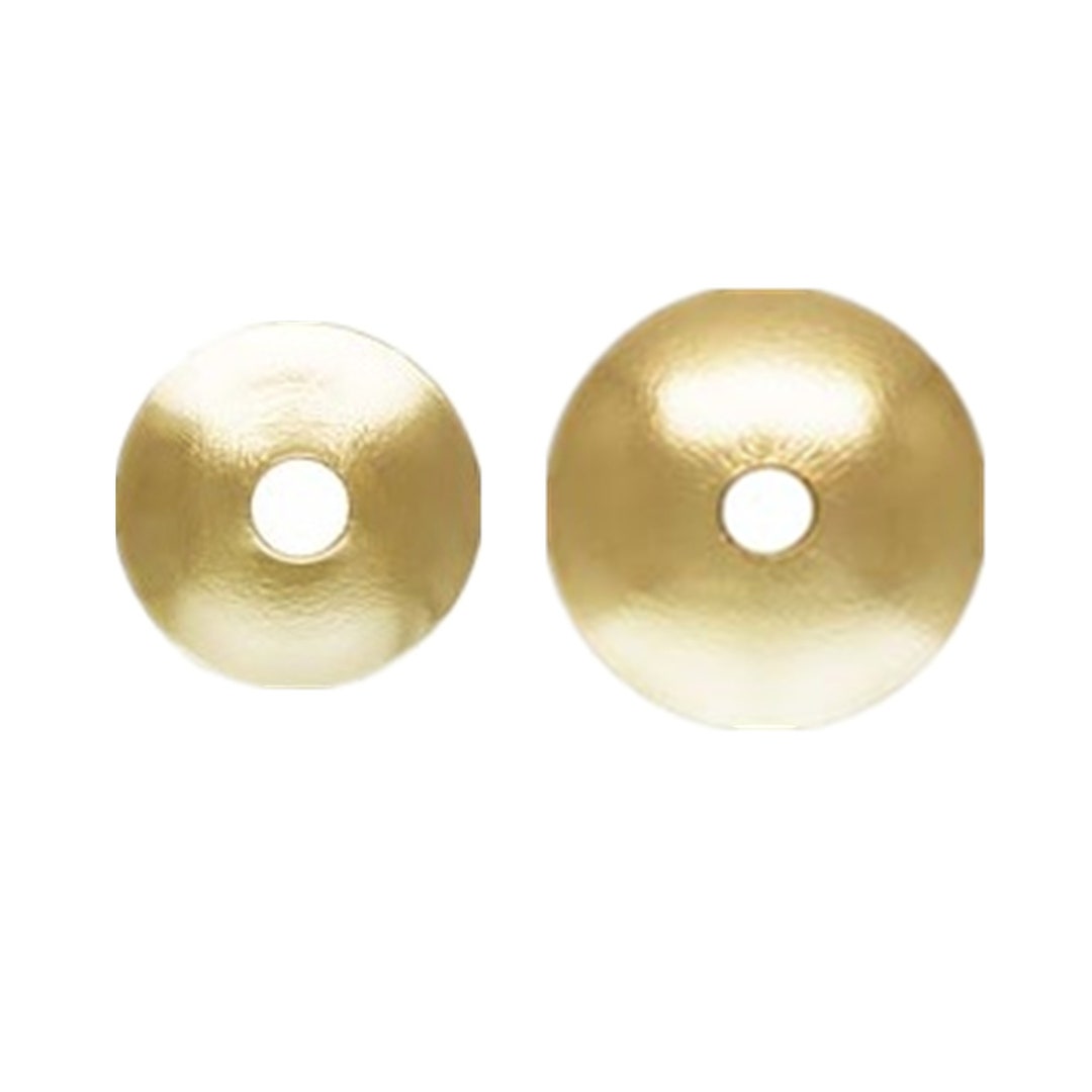 100pcs 14K Gold Filled Bead Caps, Gold Filled Plain Smooth Bead Caps ...