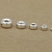 Sterling Silver Donut Bead, 925 Silver Donut Bead, Pony Bead, Tire Bead ...