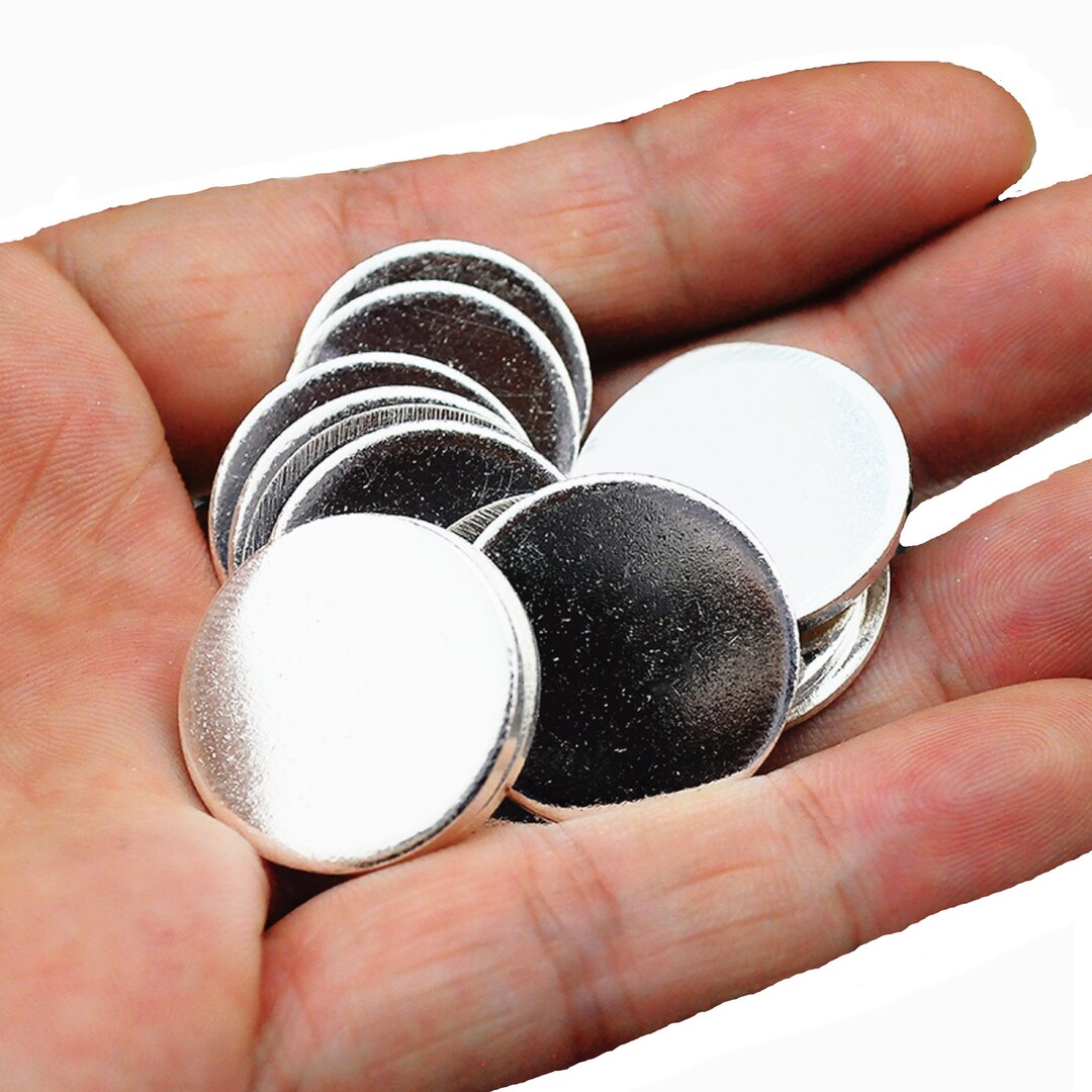 Sterling Silver Round Blanks, 925 Silver Disc Blank, Flat Slice Blank ...